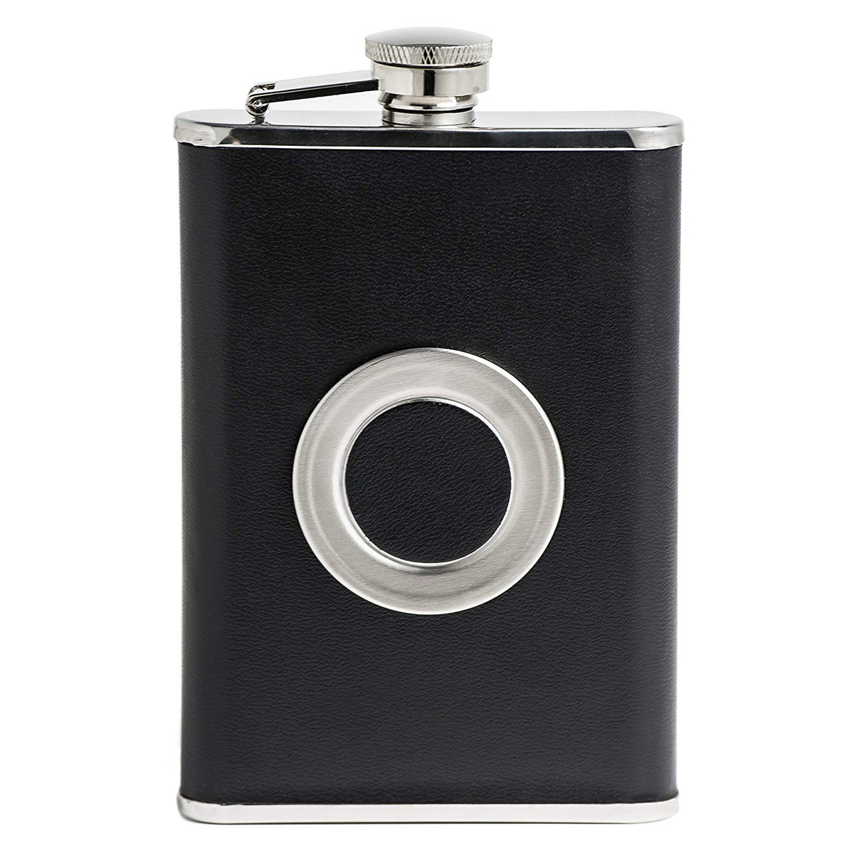 Stainless Steel 8 oz Hip Flask With Built-in Collapsible 2 Oz. Shot ...